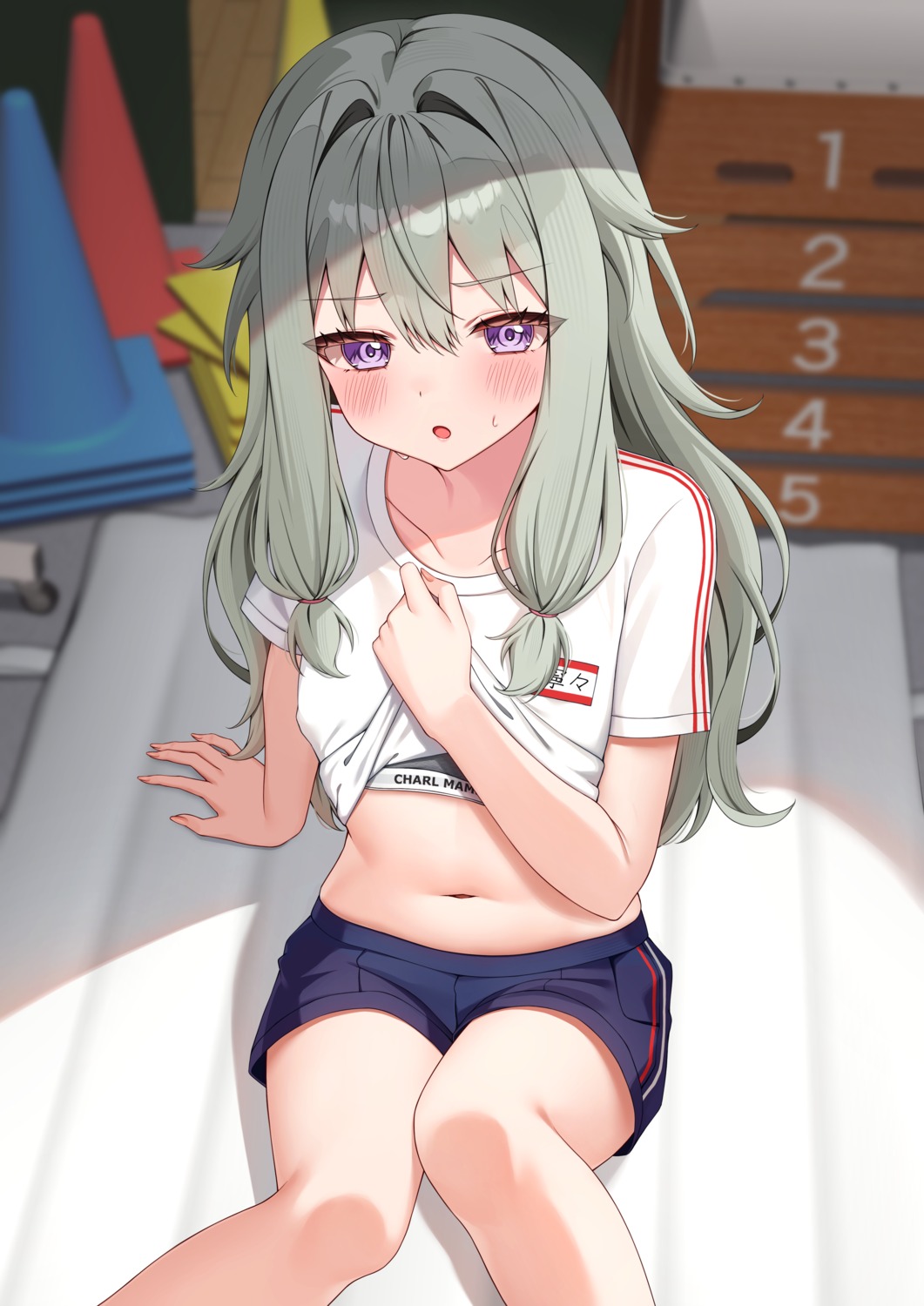 charl2837 project sekai kusanagi nene bra gym uniform loli shirt lift | #1244468 | yande.re